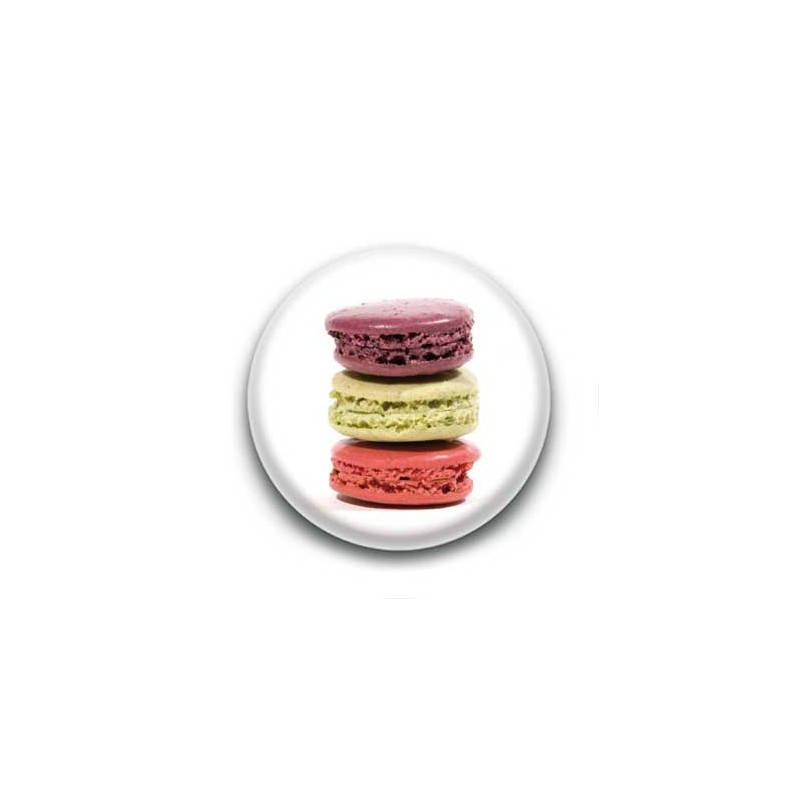 Badge Bouton 25mm trois macarons