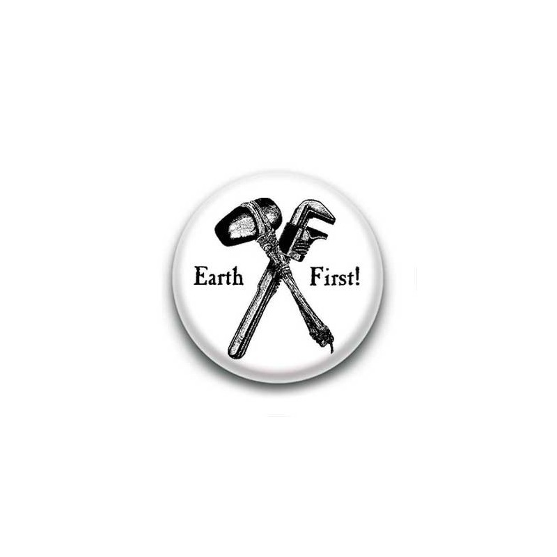 Badge Bouton 25mm earth first