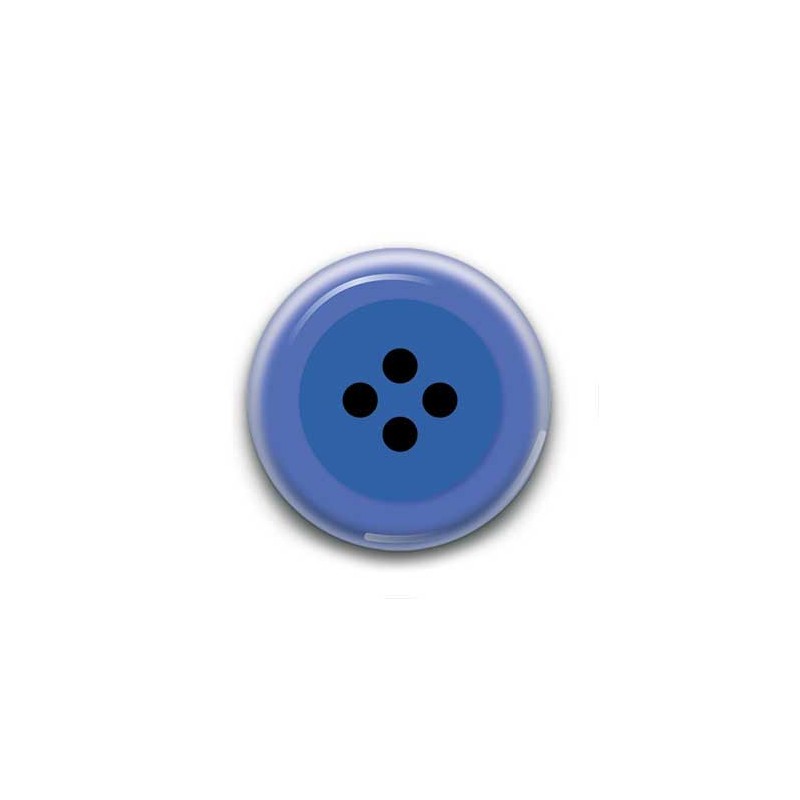 Badge Bouton Bleu