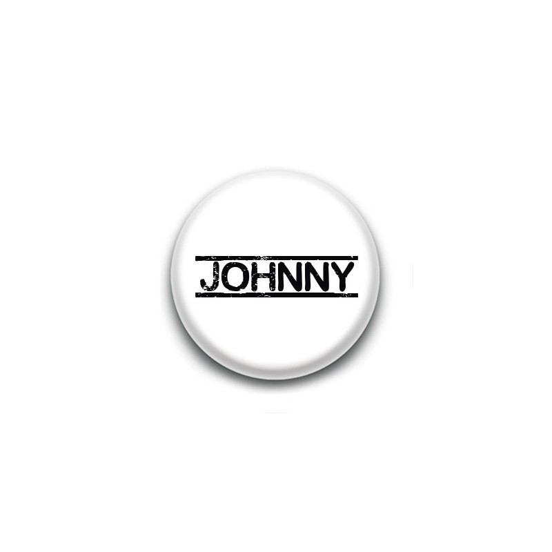 Badge : Johnny H, fond blanc 4