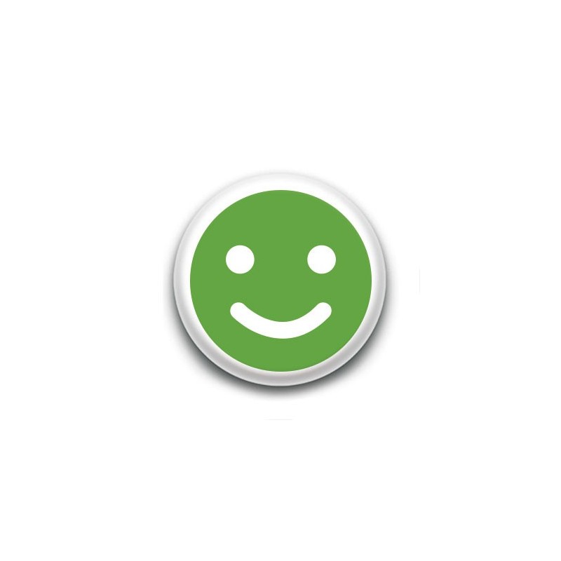 Badge : Smiley satisfait