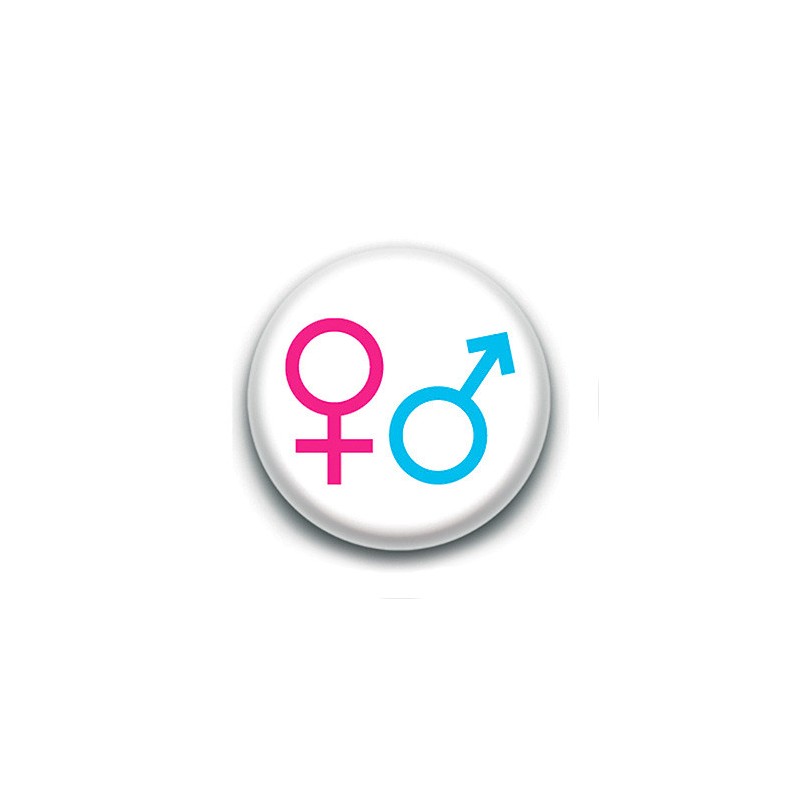 Badge : Symbole homme et femme