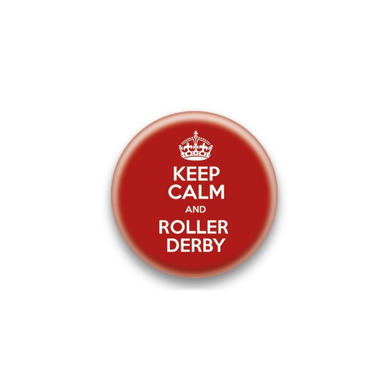 Badge Keep Calm And Roller Derby