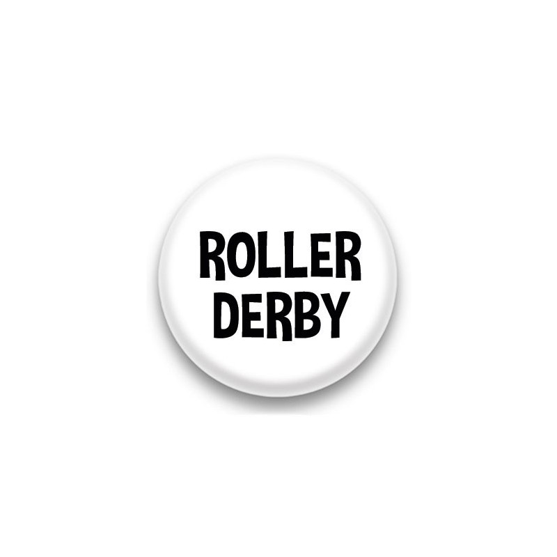 Badge Roller Derby fond blanc