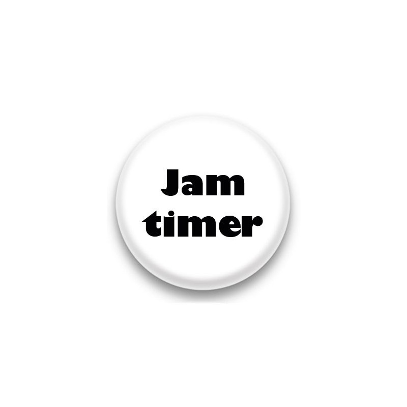 Badge Jam timer fond blanc