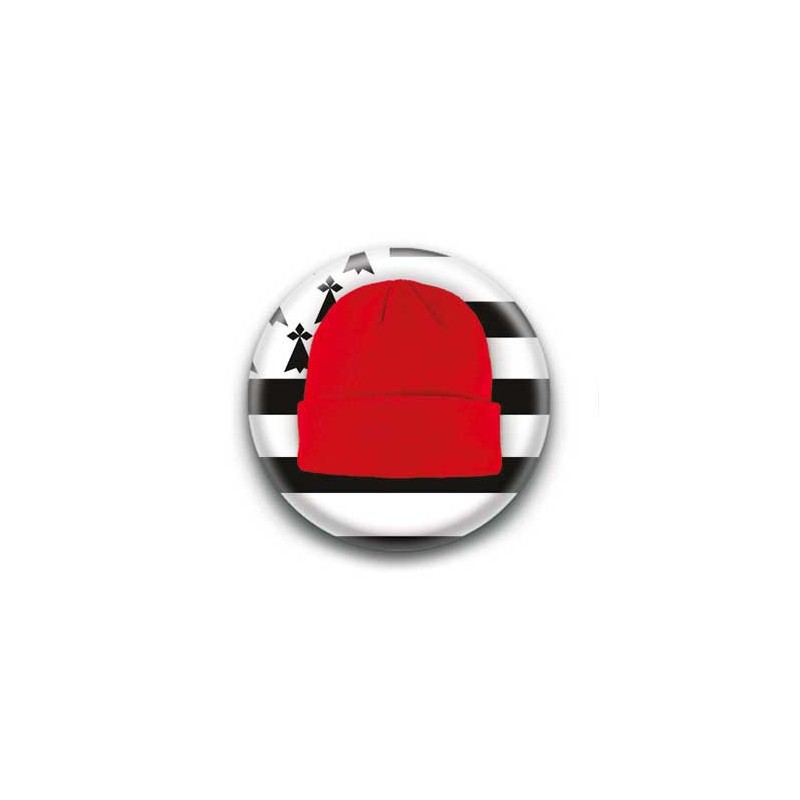 Badge bonnet rouge drapeau breton