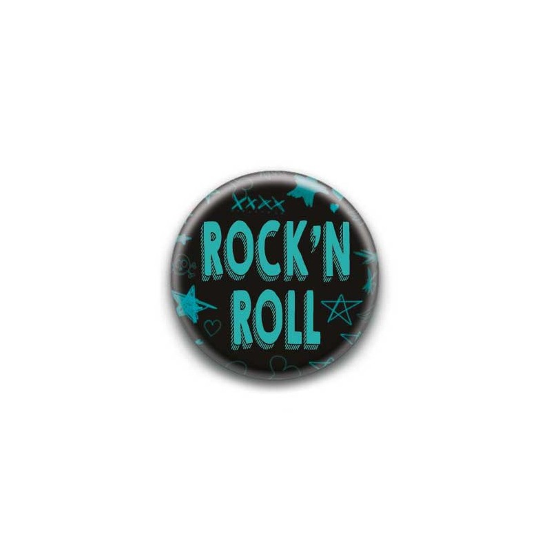 Badge Rock'N Roll Bleu